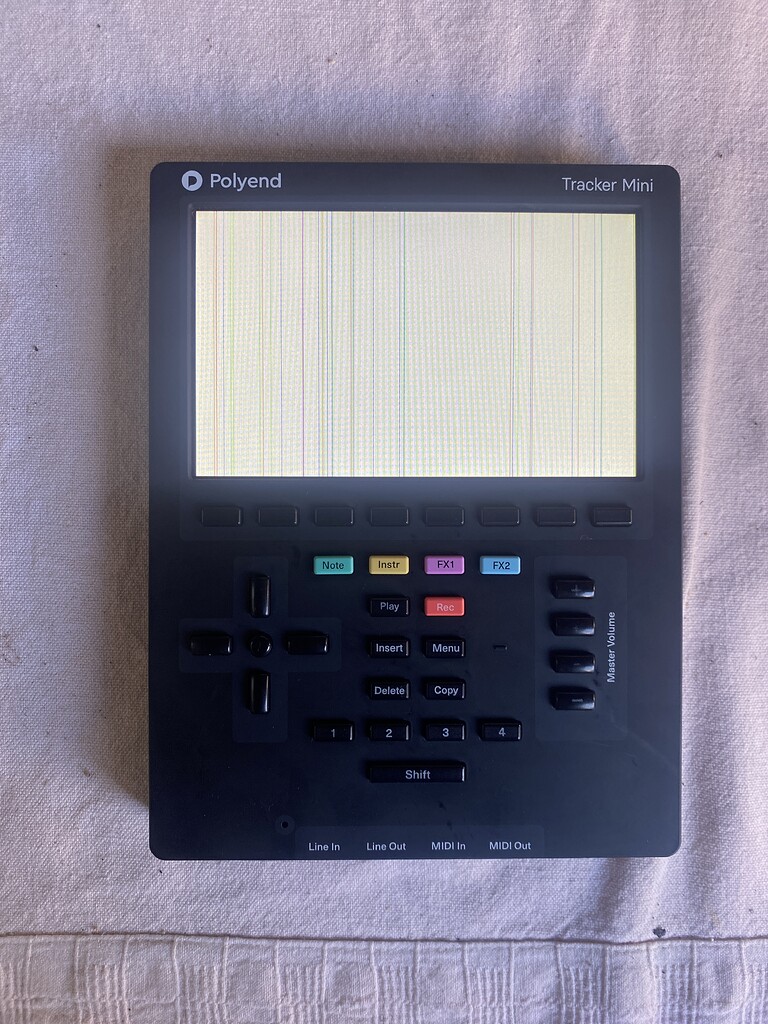 White Tracker Mini Display - Tracker - Polyend Backstage