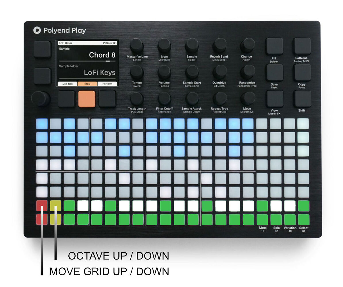 Make the 16x8 grid a full keyboard layout to input notes - Feature ...