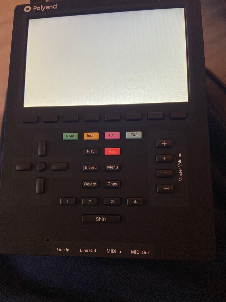 New Tracker Mini - White Screen on Power Up - Tracker - Polyend Backstage